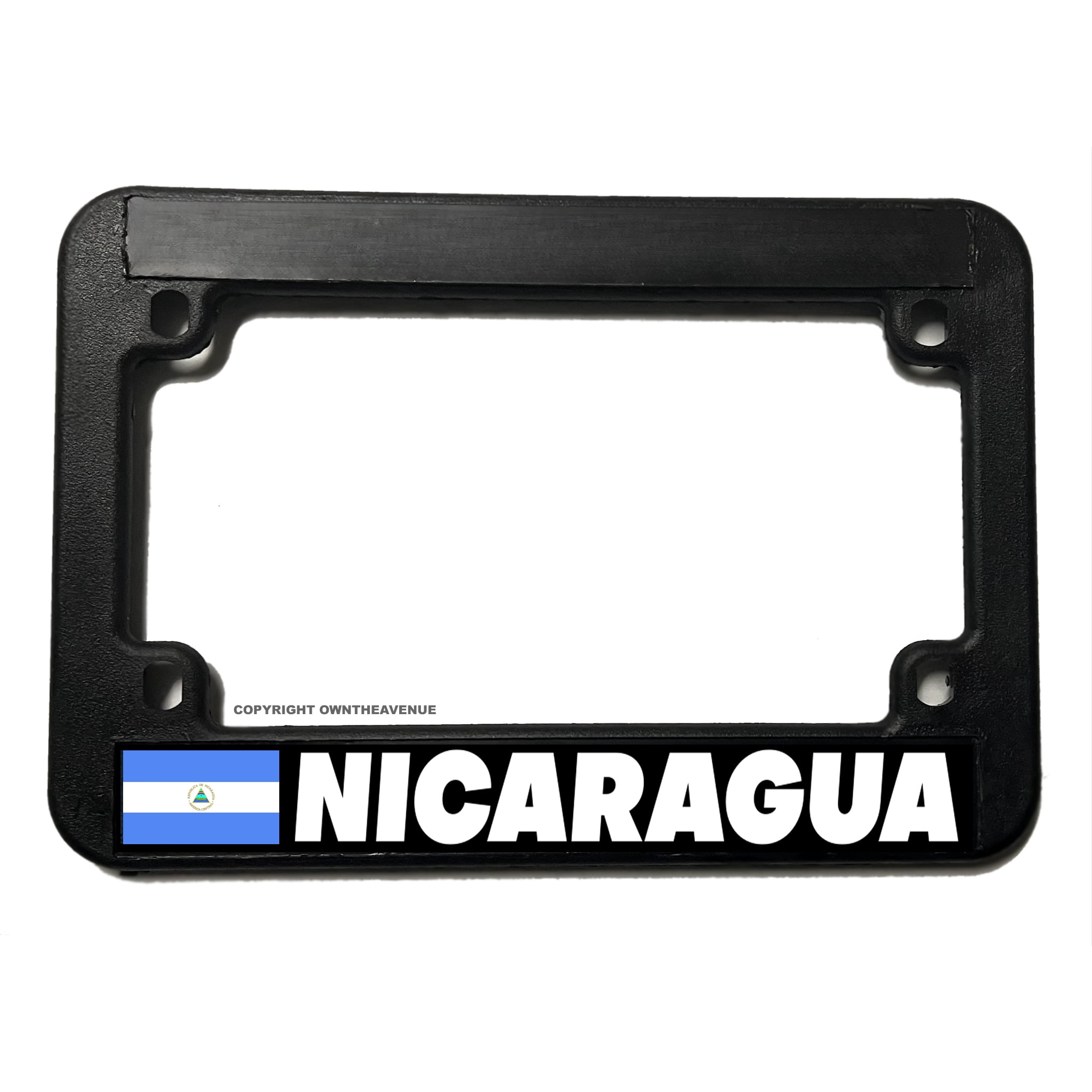 Nicaragua World Country Flag Motorcycle License Plate Frame - Walmart.com