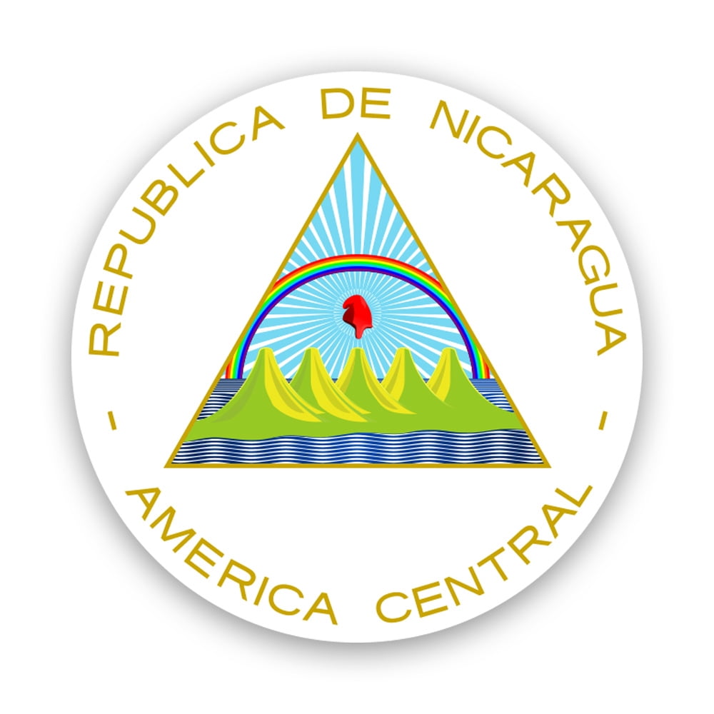 Nicaraguan Coat of Arms Sticker Decal - Self Adhesive Vinyl ...