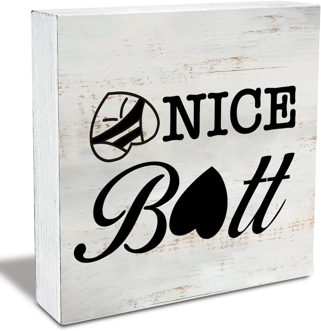 Nice Bathroom Wood Box Sign Rustic Wooden Box Sign Farmhouse Restroom ...