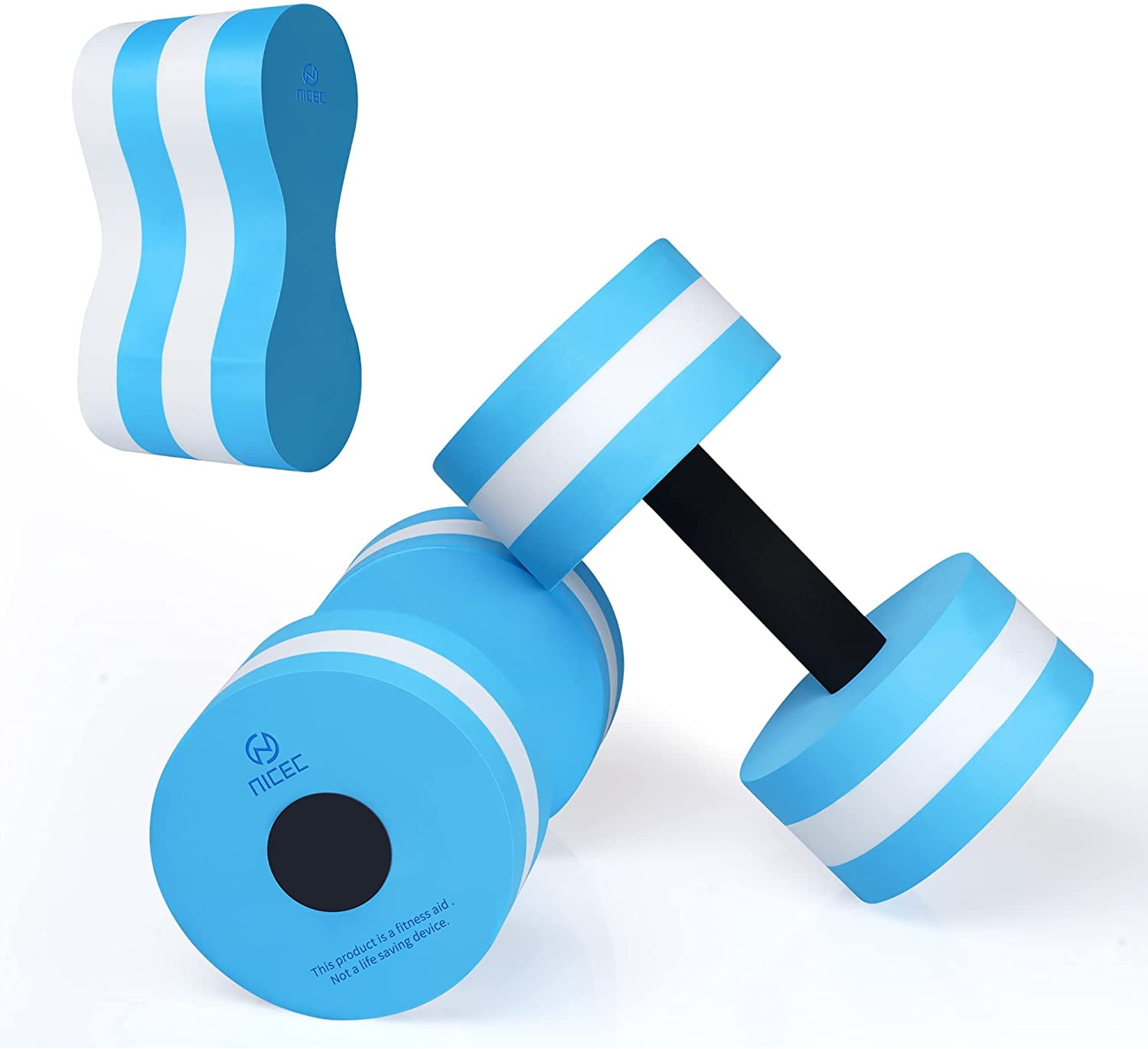 Aquatic Exercise Dumbbells with Pull Buoy Leg Float, Water Dumbbells ...