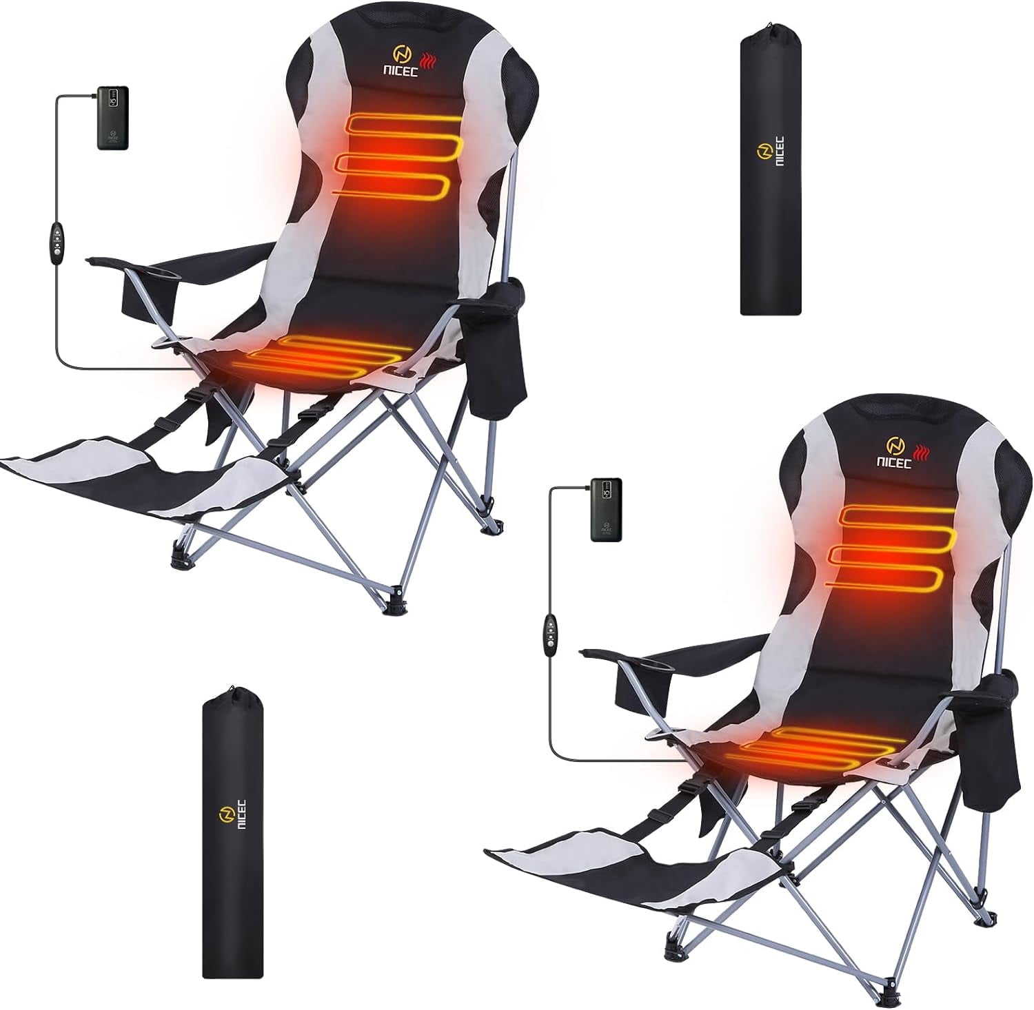 Nice C Heated Camping Chair, Heated Chairs Outdoor, Folding Chair ...