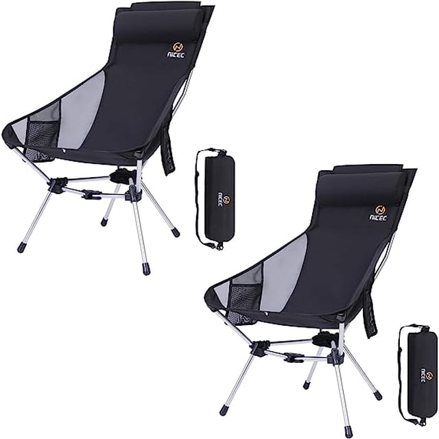 Nice C Ultralight Backpacking Chair, High Back Folding Camping Chair ...