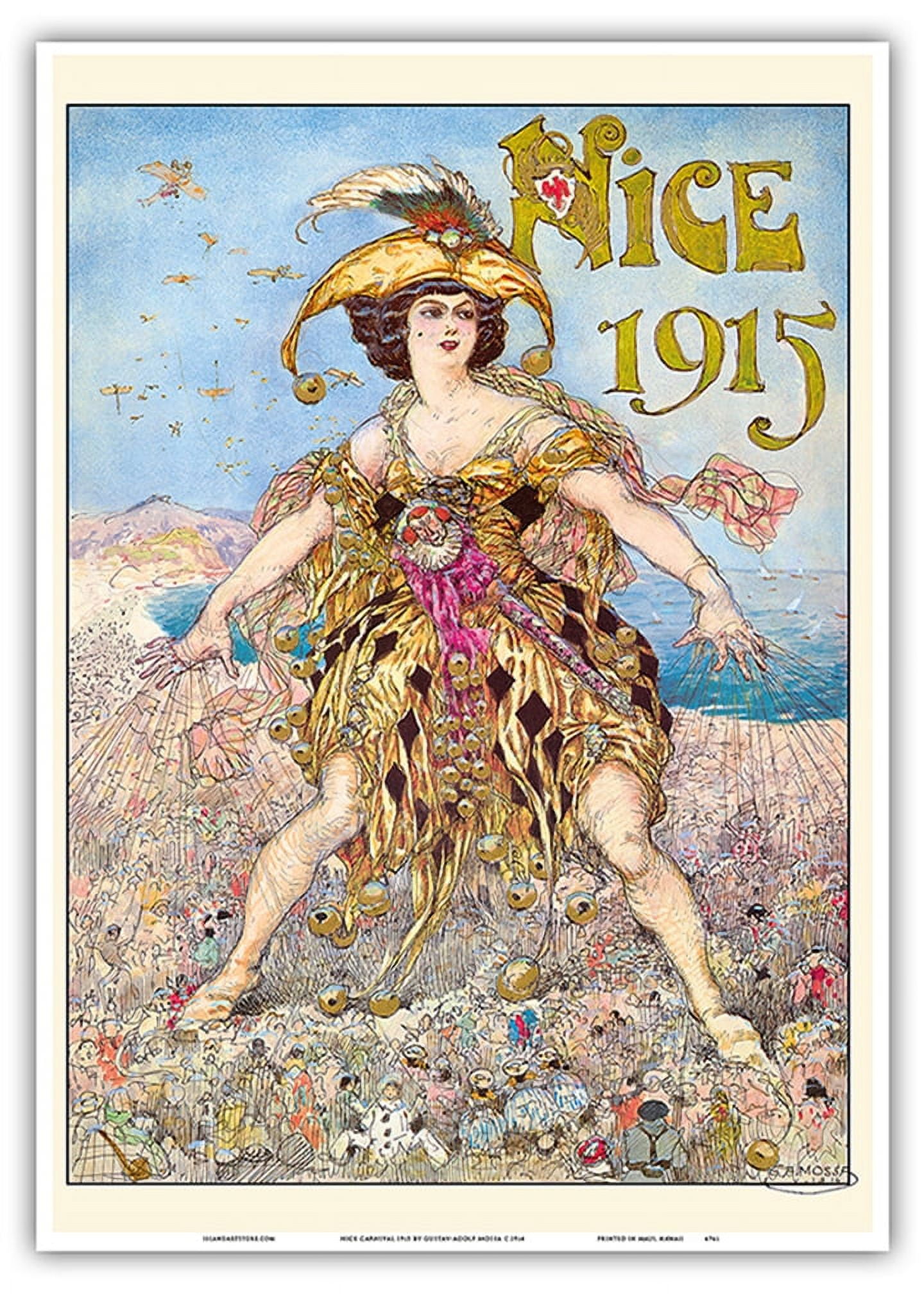 Nice Carnival 1915 - Vintage Carnival Poster by Gustav-Adolf Mossa c ...