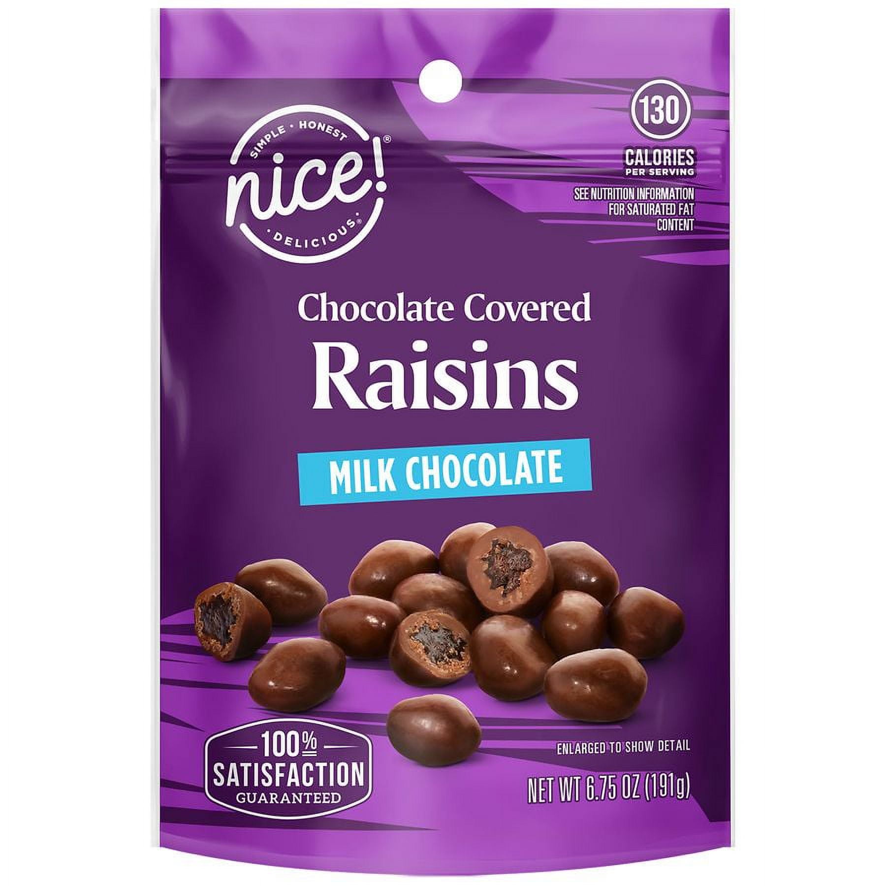 Nice Chocolate Covered Raisins Milk Chocolate 675 Oz
