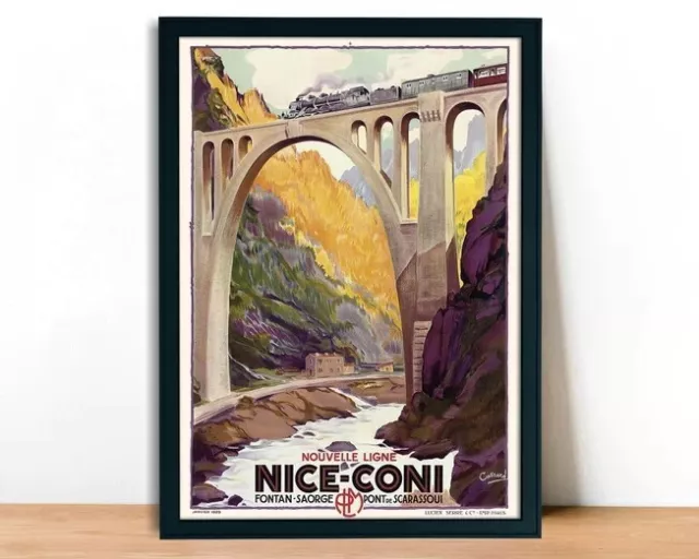 Nice To Coni Railway Line Fontan-Saorge Scarassoui Viaduct Vintage ...