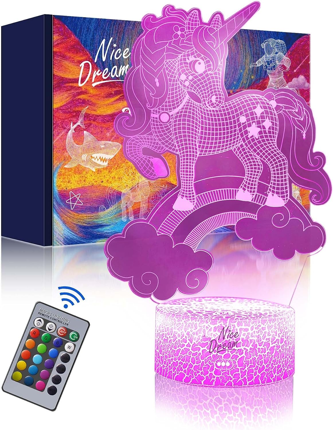 Personalized Girls Night Light - Pretty Unicorn - Walmart.com