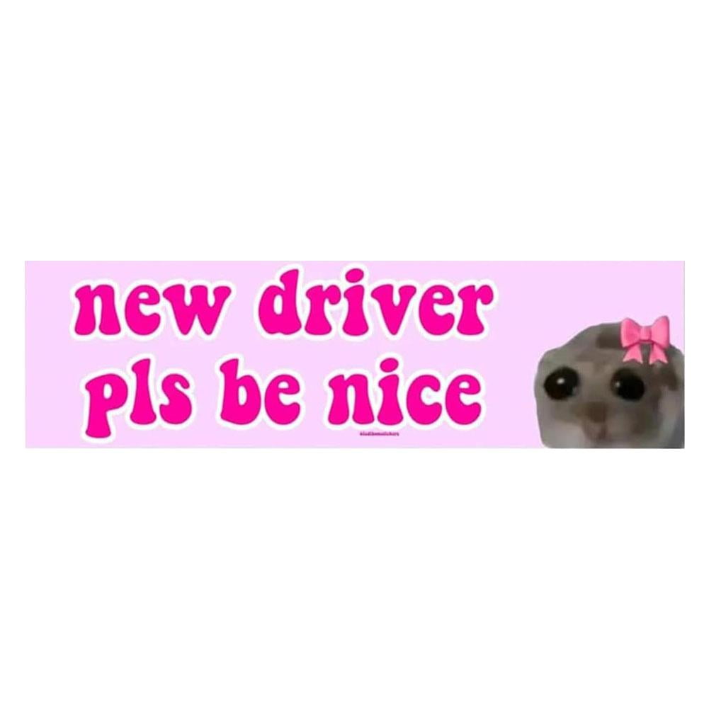Nice Driver Car Sticker, New Driver Please Be Nice,Self Adhesive ...