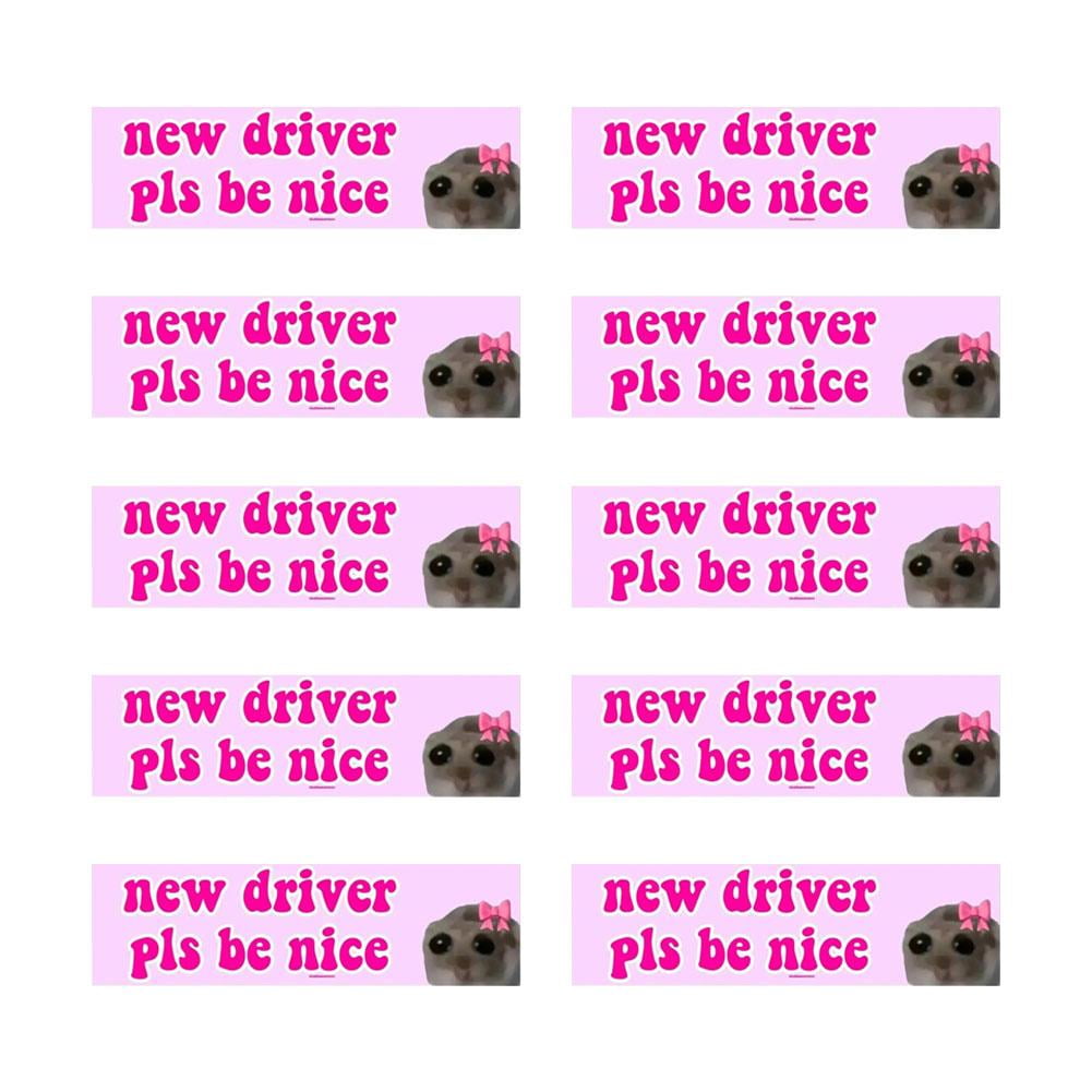 ZHXXCUM Nice Driver Car Sticker, New Driver Please Pay Attention to ...