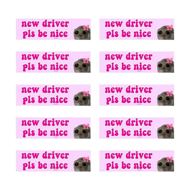 ZHXXCUM Nice Driver Car Sticker, New Driver Please Pay Attention to ...