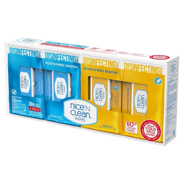 Nice 'N Clean Antibacterial Disinfectant Wipes, Sanitizing Variety Pack ...