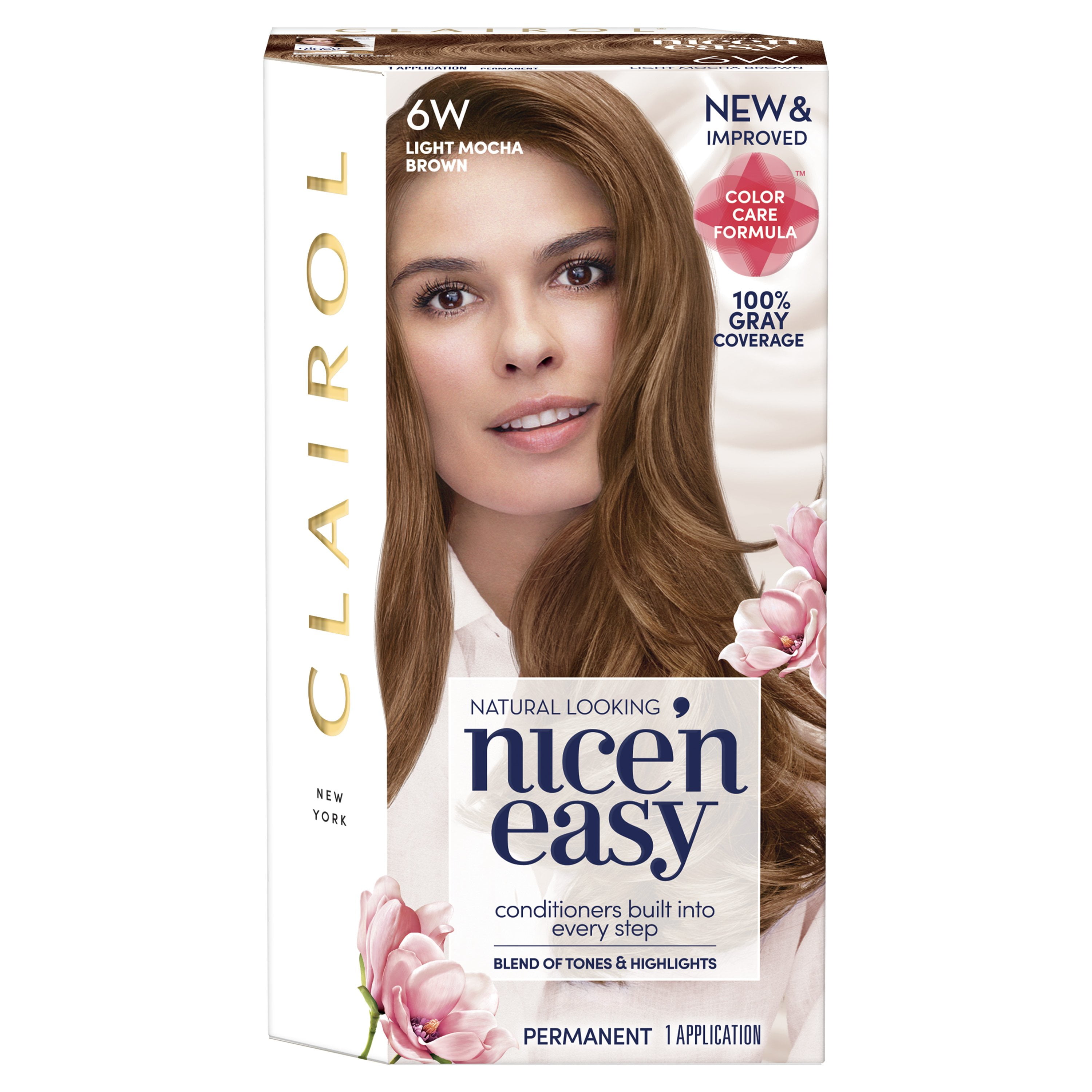 Clairol Nice 'N Easy Permanent Hair Color, 6W Light Mocha Brown, 1 Kit ...