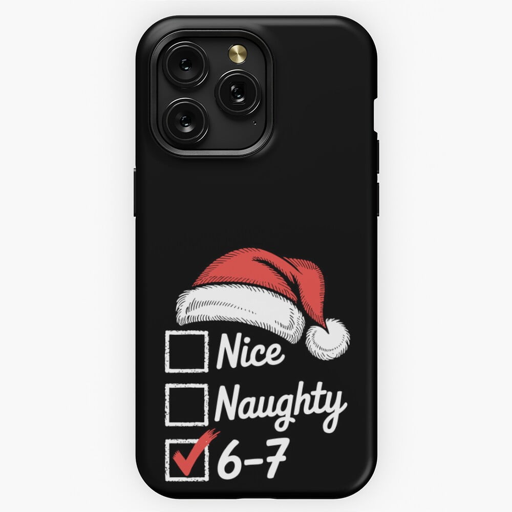 Nice Naughty Brainrot Funny Meme Holiday Humor with iPhone 17 to 11 Pro ...