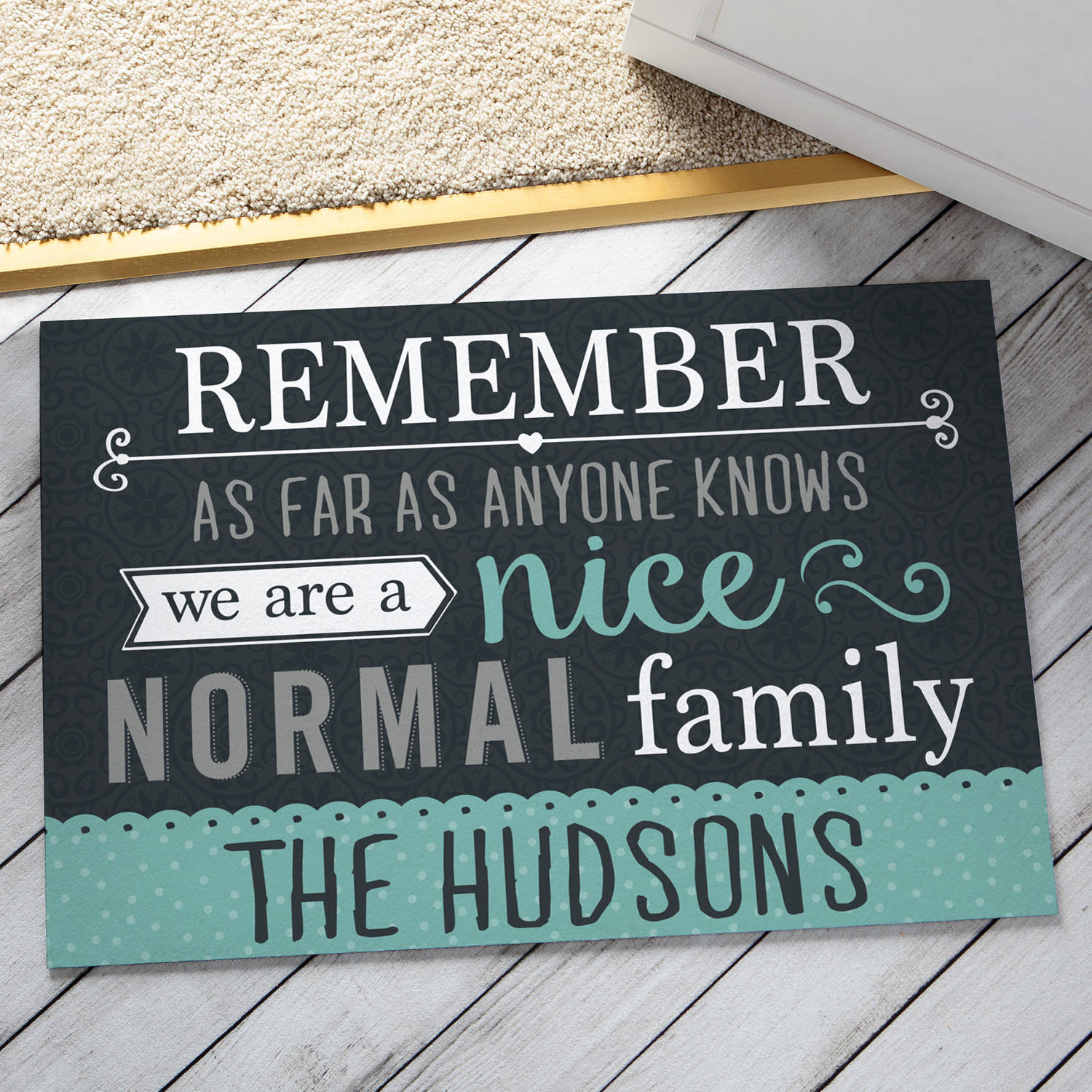 Nice, Normal Family Personalized Doormat 2 Sizes to Choose From ...