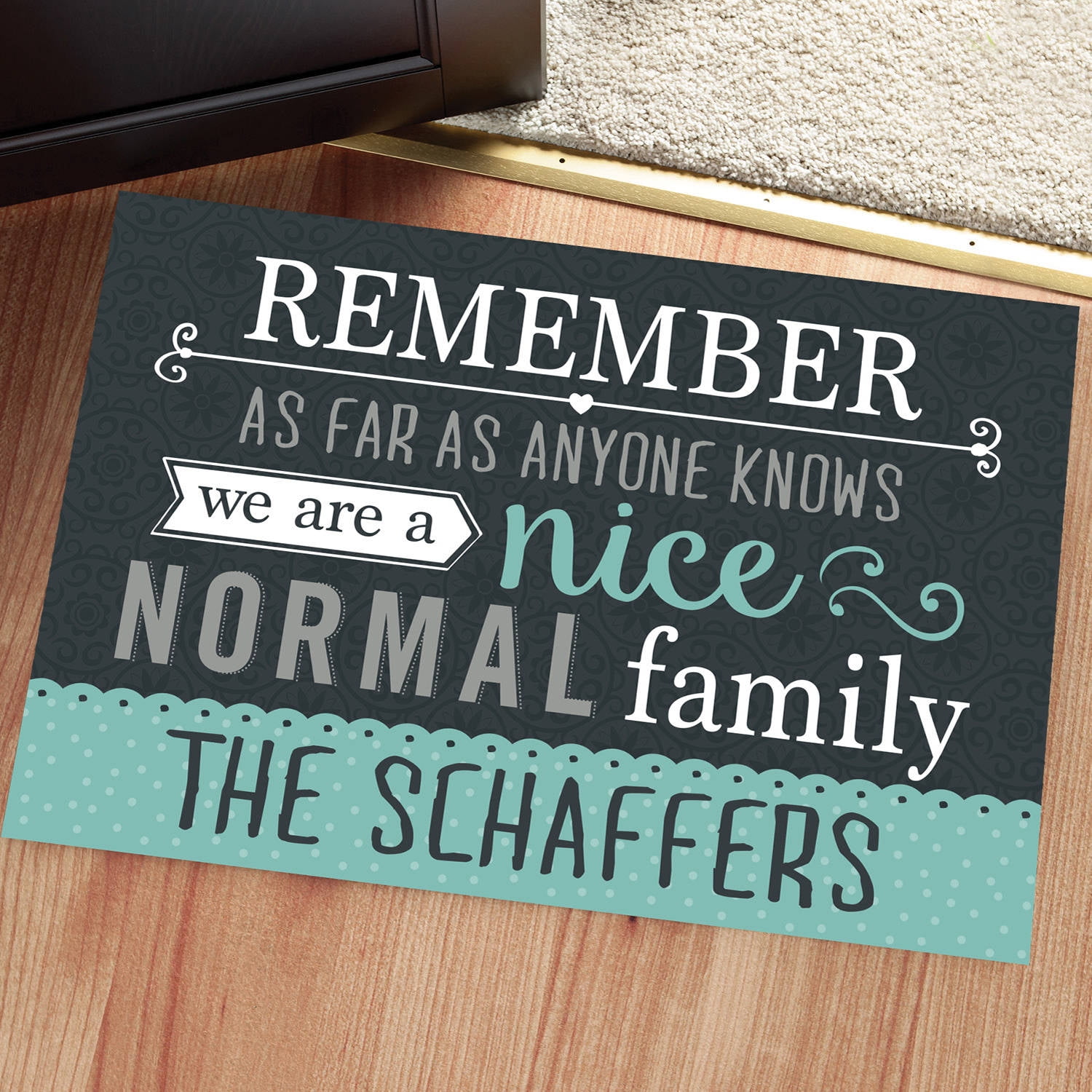 Nice, Normal Family Personalized Doormat 2 Sizes to Choose From ...