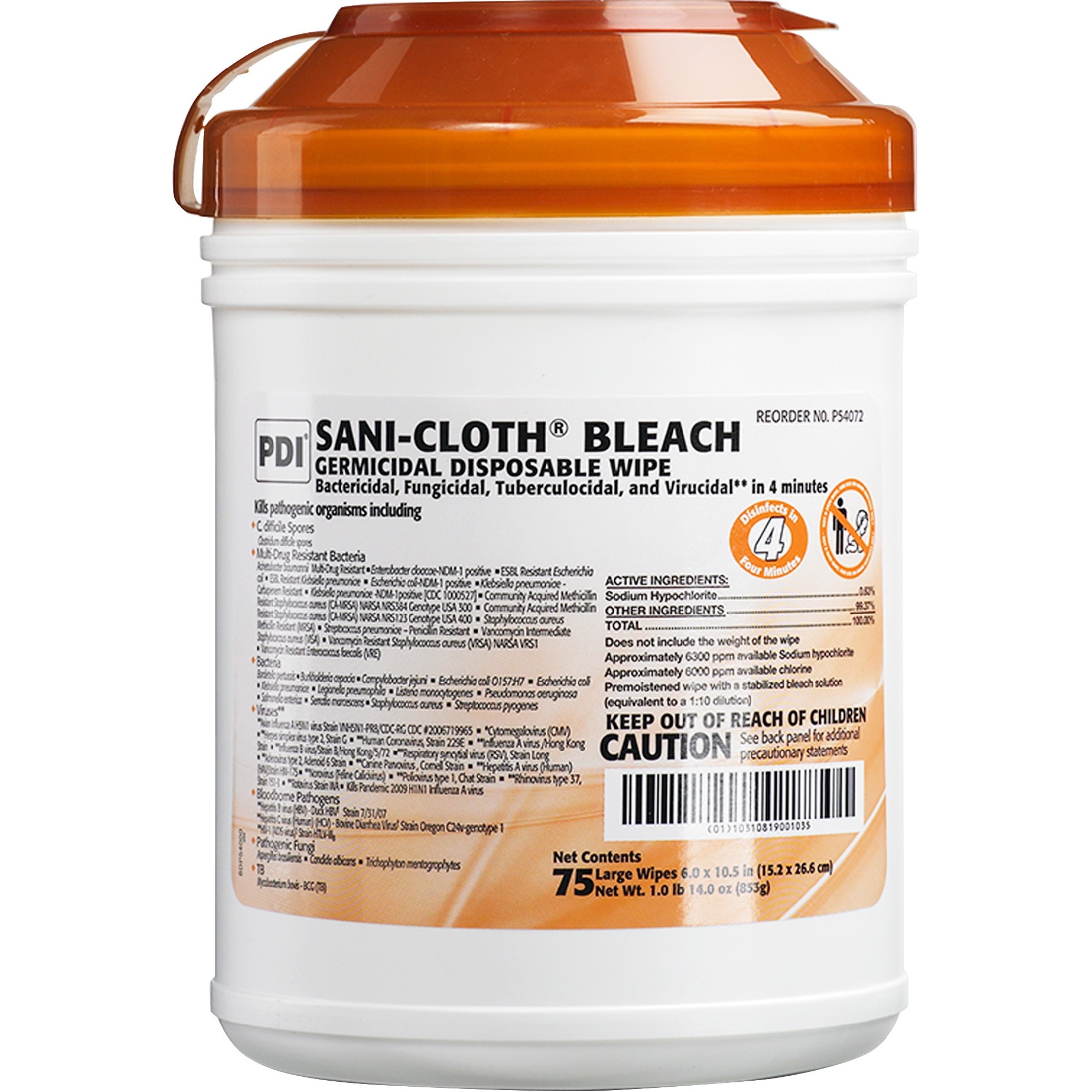 Nice-Pak Sani-Cloth Bleach Wipes - Walmart.com