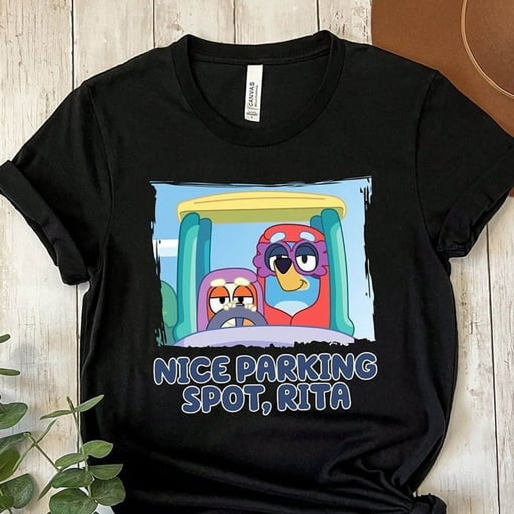 Nice Parking Spot Rita Shirt, Bluey And Bingo Grannies Shirt,Light Pink ...
