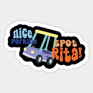 Nice Parking Spot Rita! Sticker Bluey Stickers For Kids, Bluey Stickers ...