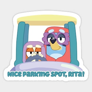 Nice Parking Spot, Rita! Sticker Bluey Stickers For Kids, Bluey ...