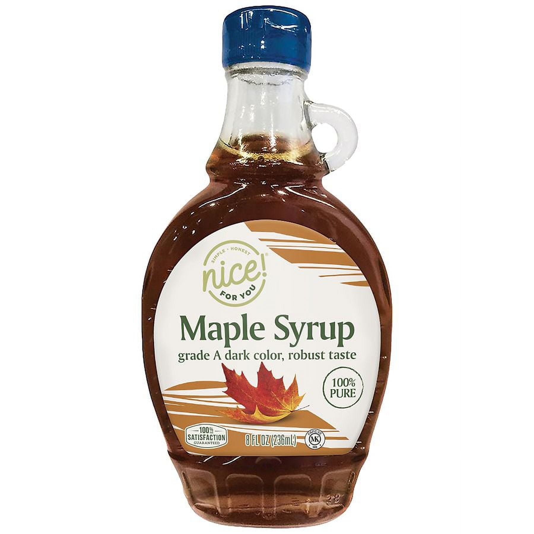 Nice! Premium 100% Pure Maple Syrup Grade A, Dark Amber8.0fl oz ...