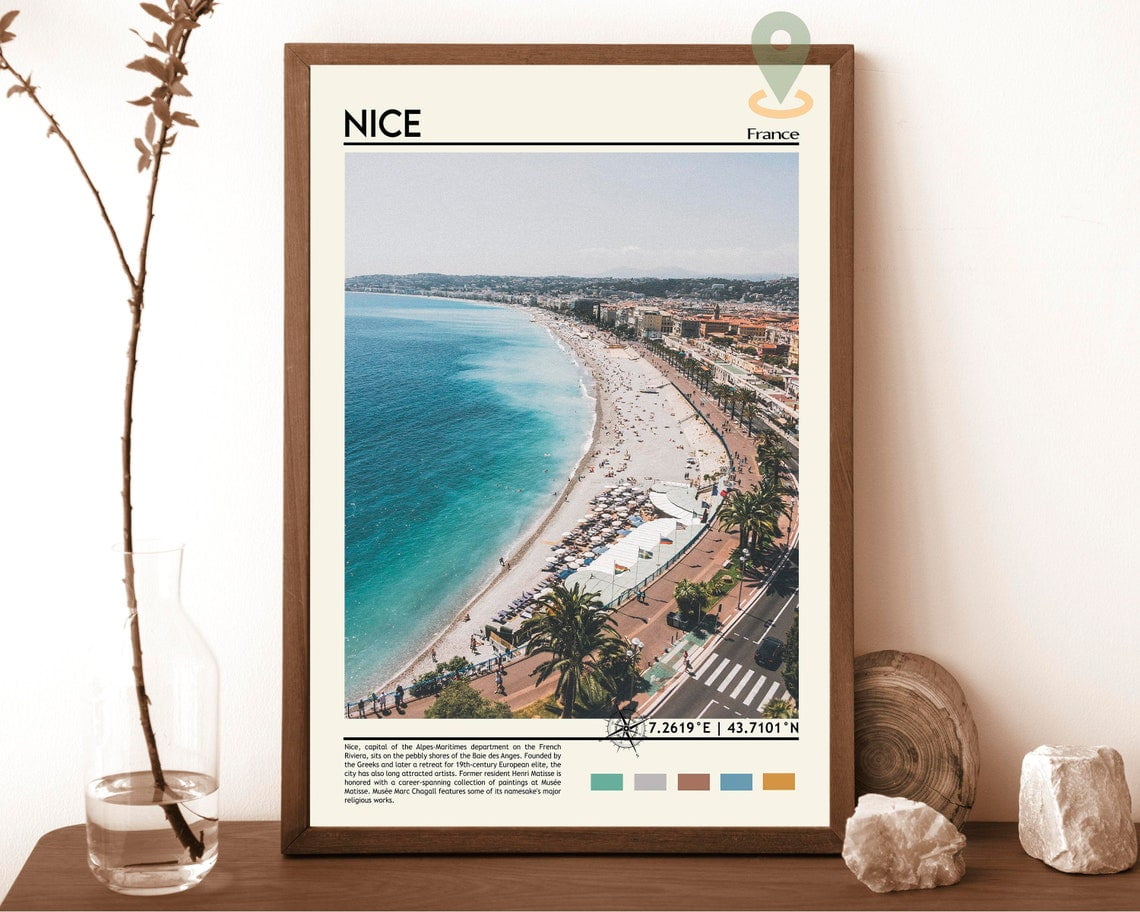 Nice Print, Nice Poster, Nice Wall Art, Nice Travel, Nice Art Print ...