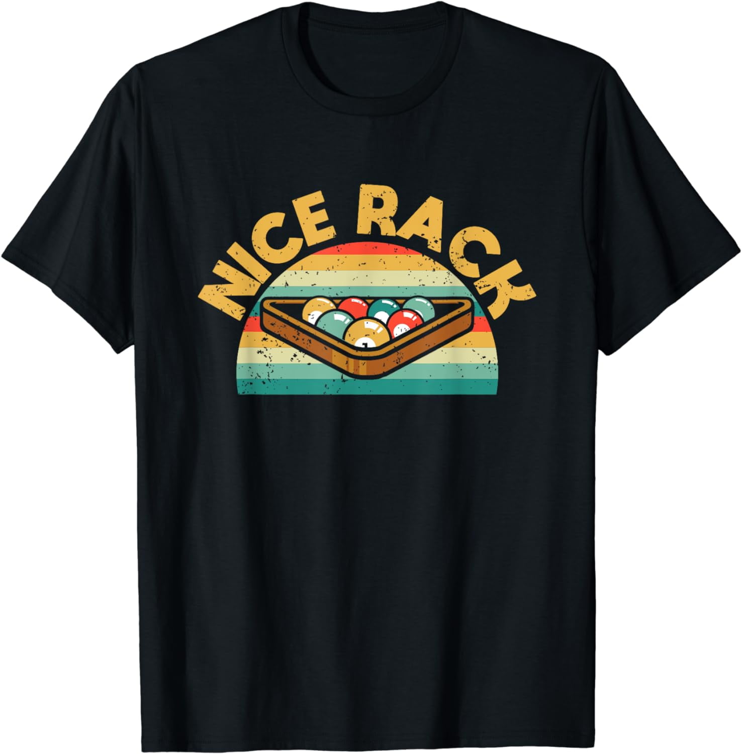 Nice Rack Funny Billiards Player Vintage Pool Balls Billiard T-Shirt - Walmart.com
