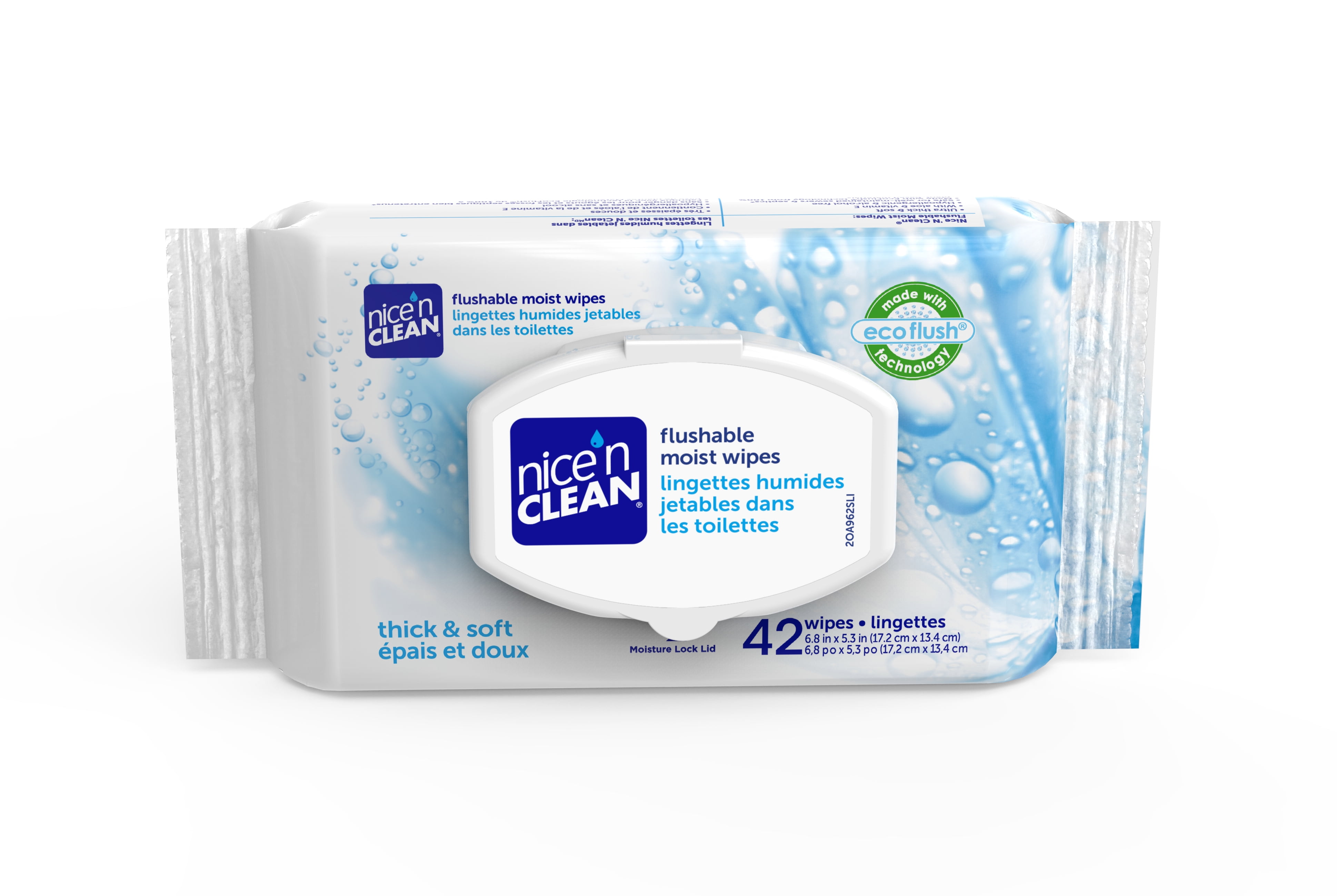 Nice'n Clean Flushable Moist Wipes, 42 count - Walmart.com