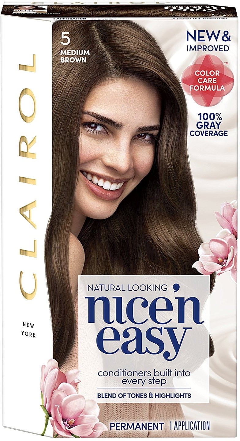 Nice'n Easy Natural Coloring Hair Dye, Medium Brown [5], Highlights, 1 ...