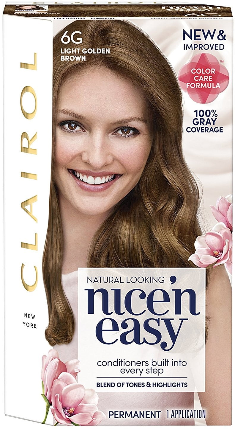 Nice 'n Easy Permanent Color, Light Golden Brown [6G] - Walmart.com