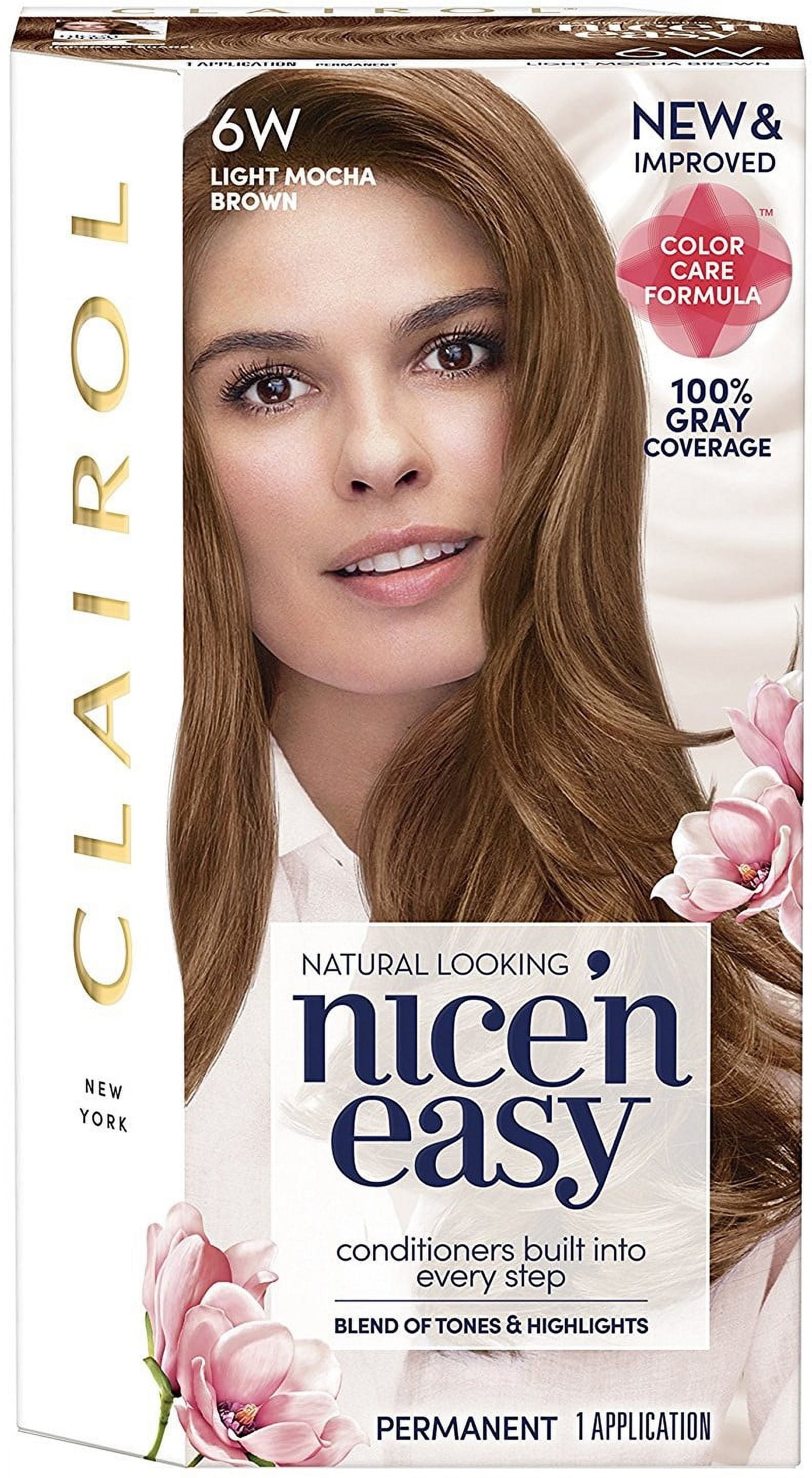 Nice 'n Easy Permanent Color, Light Mocha Brown 6W - Walmart.com