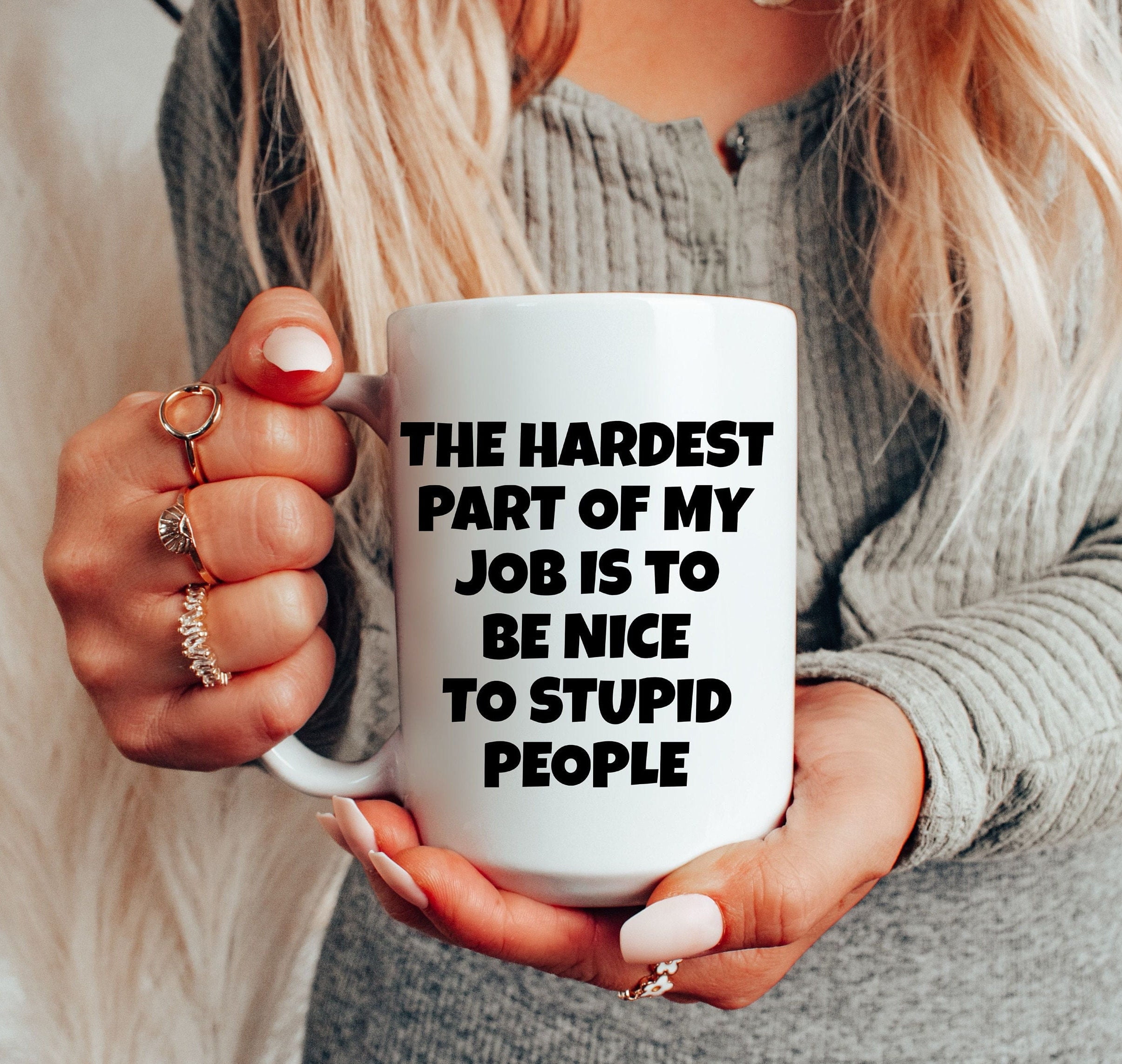 Nice to Stupid People Mug, Offensive Coffee Cup, Office Humor Gift ...