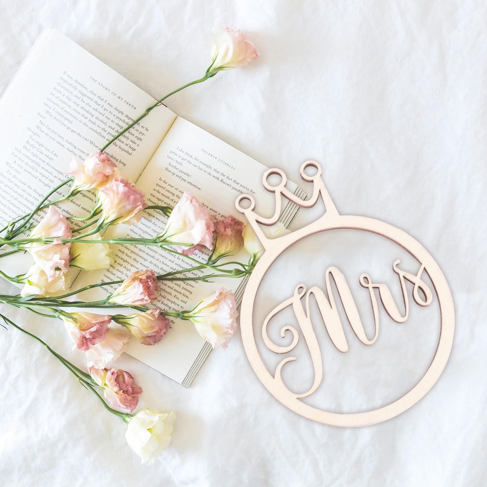 Niceauty 1 Pair Photo Booth Prop Wood Ring Wedding Decoration Props for ...