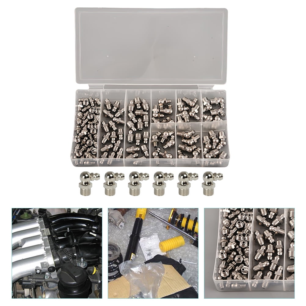 Niceauty 1 Set Grease Zerk Assortment Galvanized Iron Silver Automotive ...