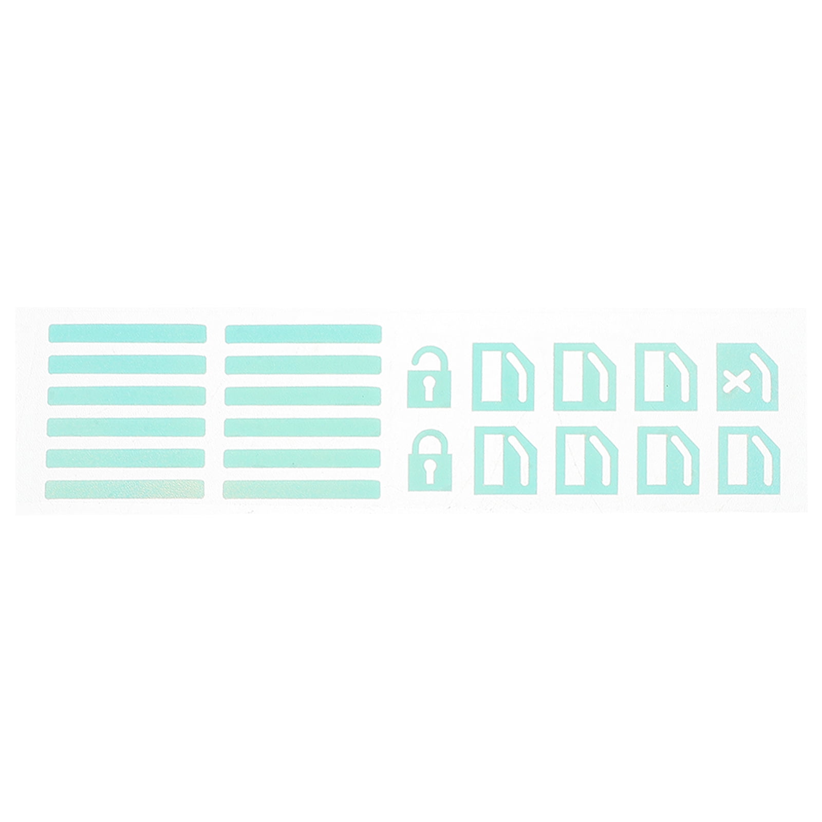 Niceauty 1Set Car Window Button Stickers Multi Color Luminous ...