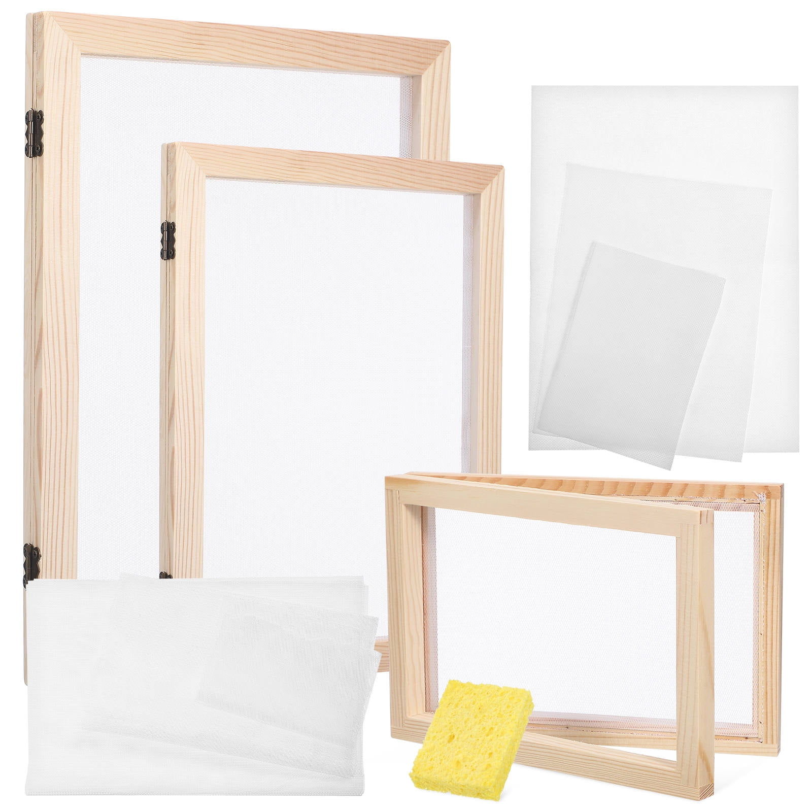 Niceauty 1 Set Paper Making Kit DIY Frames Paper Craft Frames Wood ...