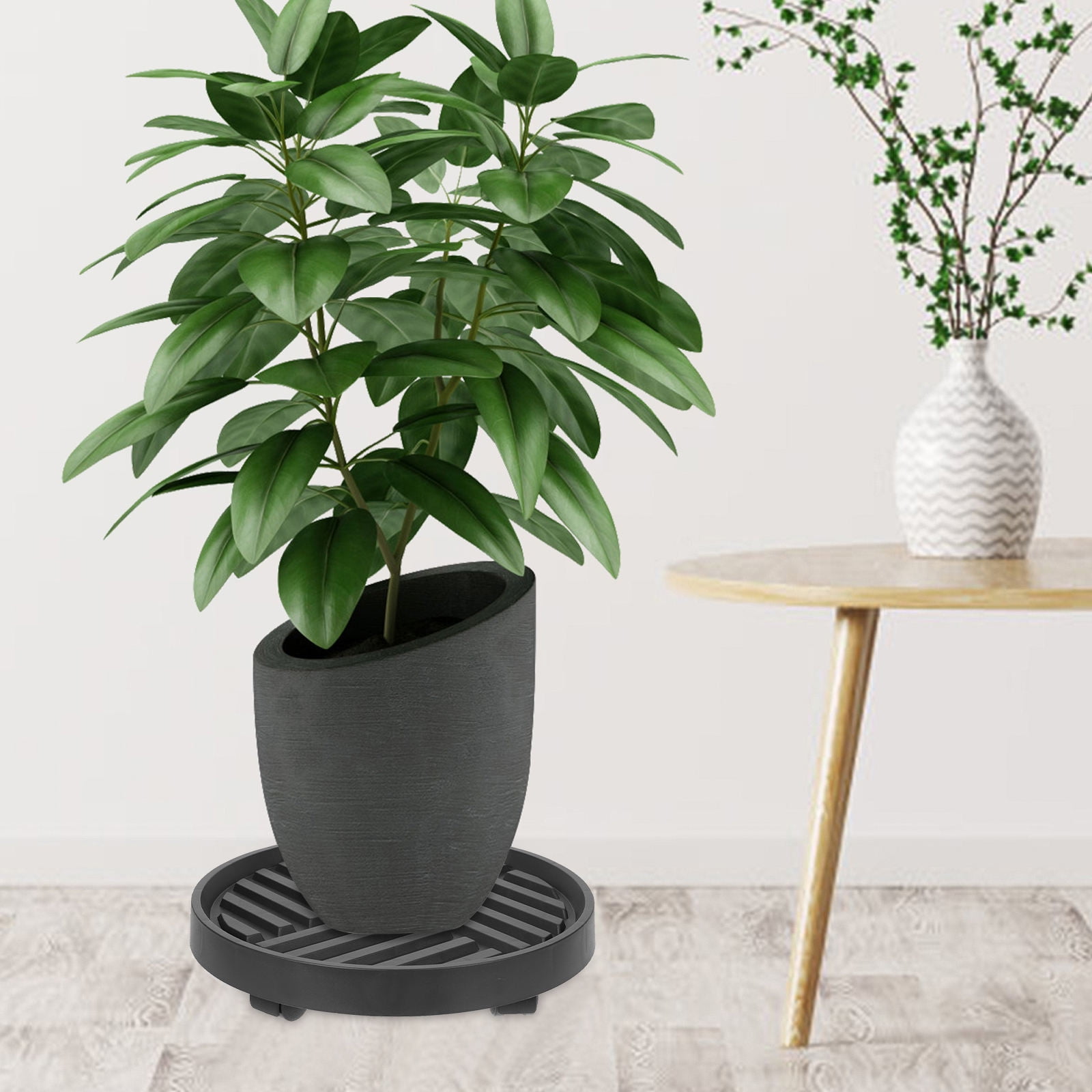 Niceauty 1Set Movable Plant Tray for Pots Heavy Duty Rolling Flowerpot ...