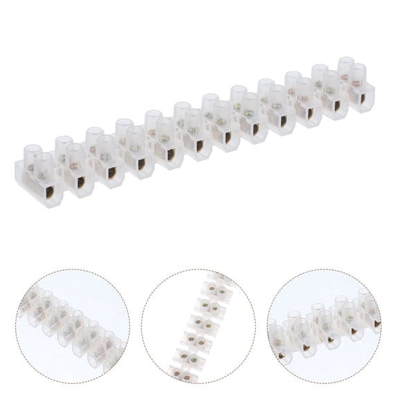 Niceauty 10Pcs Electrical Cable Connector Screw Terminal Block White ...