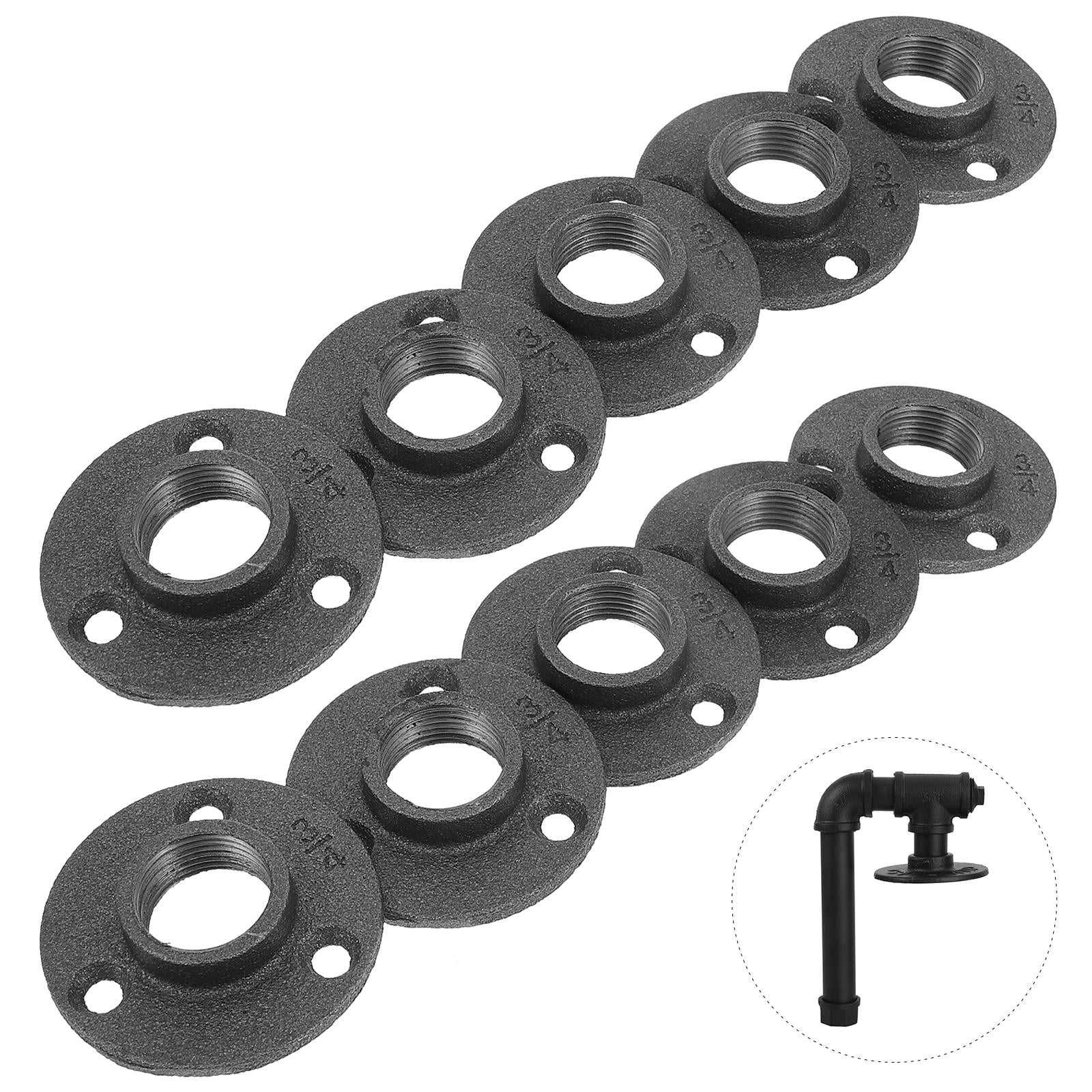 Niceauty 10Pcs Black Floor Flange Base Malleable Design for DIY ...