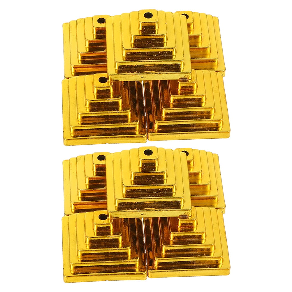 Niceauty 10Pcs Mini Flag Stands for Small Flags Plastic Golden for ...