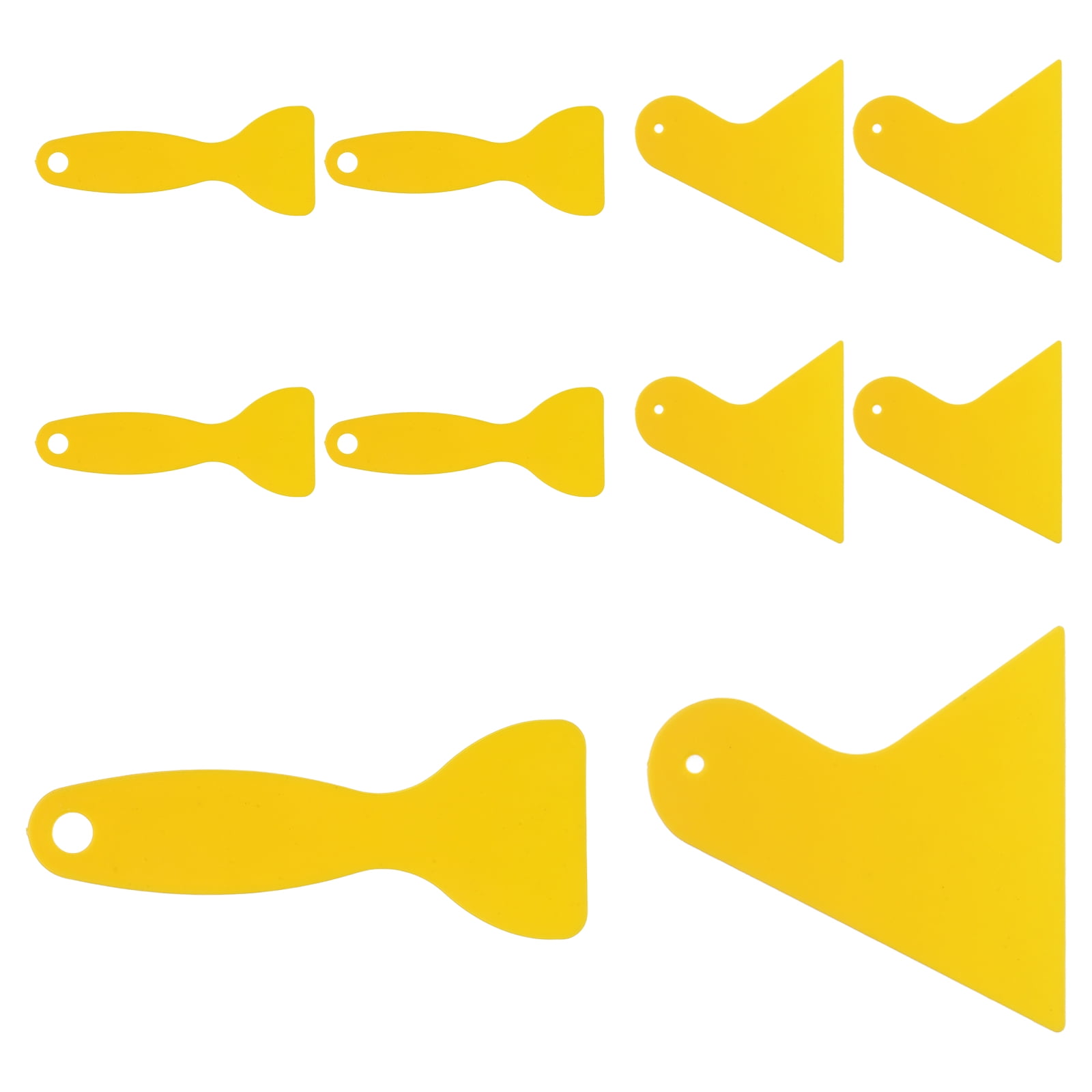 Niceauty 10Pcs Vehicle Tool Yellow Triangle Squeegee for Car Film ...