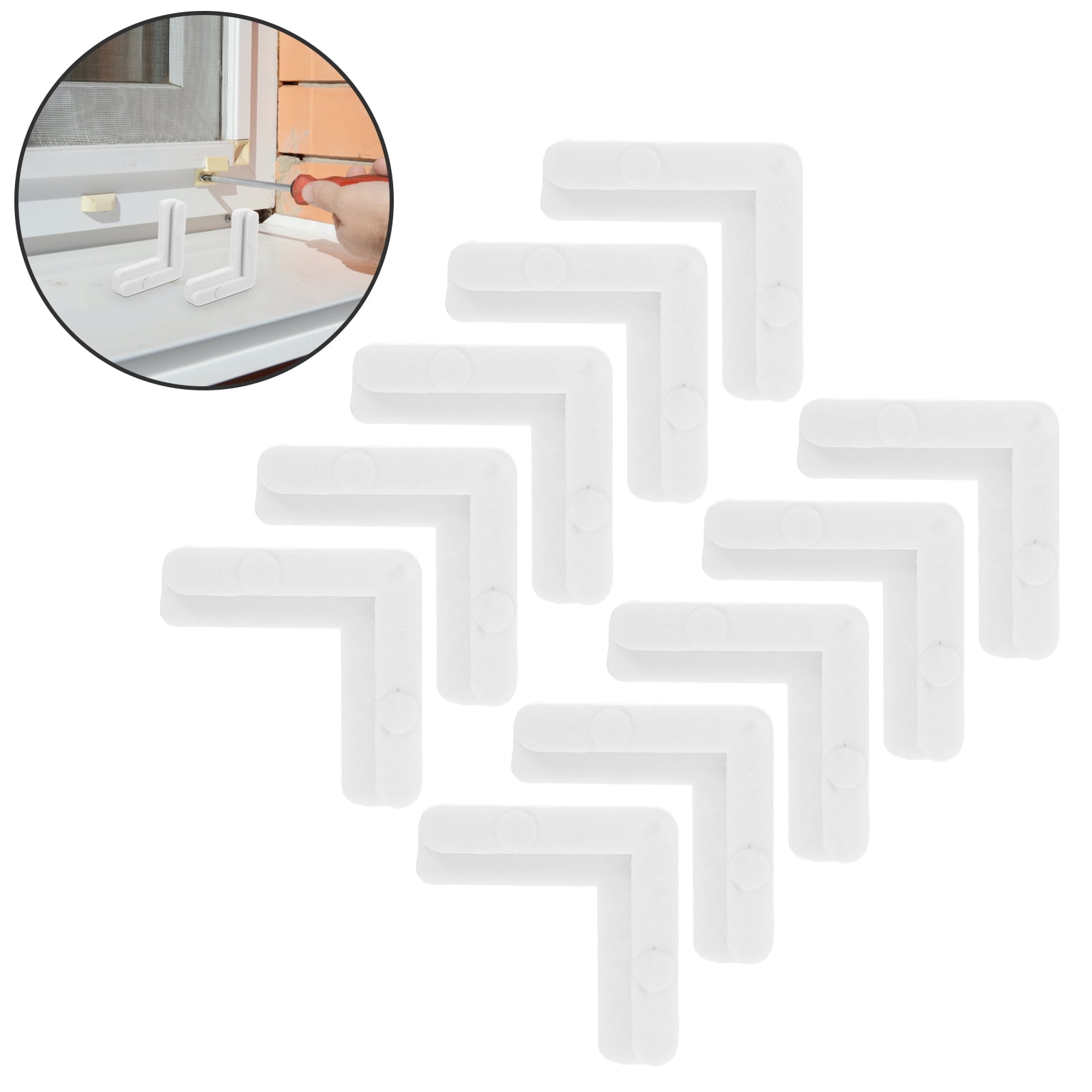 Niceauty 10pcs Screen Window Corner Connectors White Plastic Joint ...