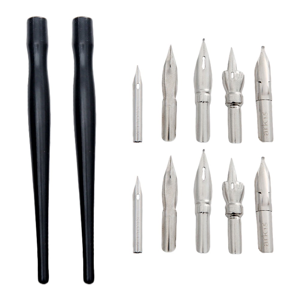 Niceauty 12 Pcs Drawing Pen Set Plastic Metal Assorted Color for ...