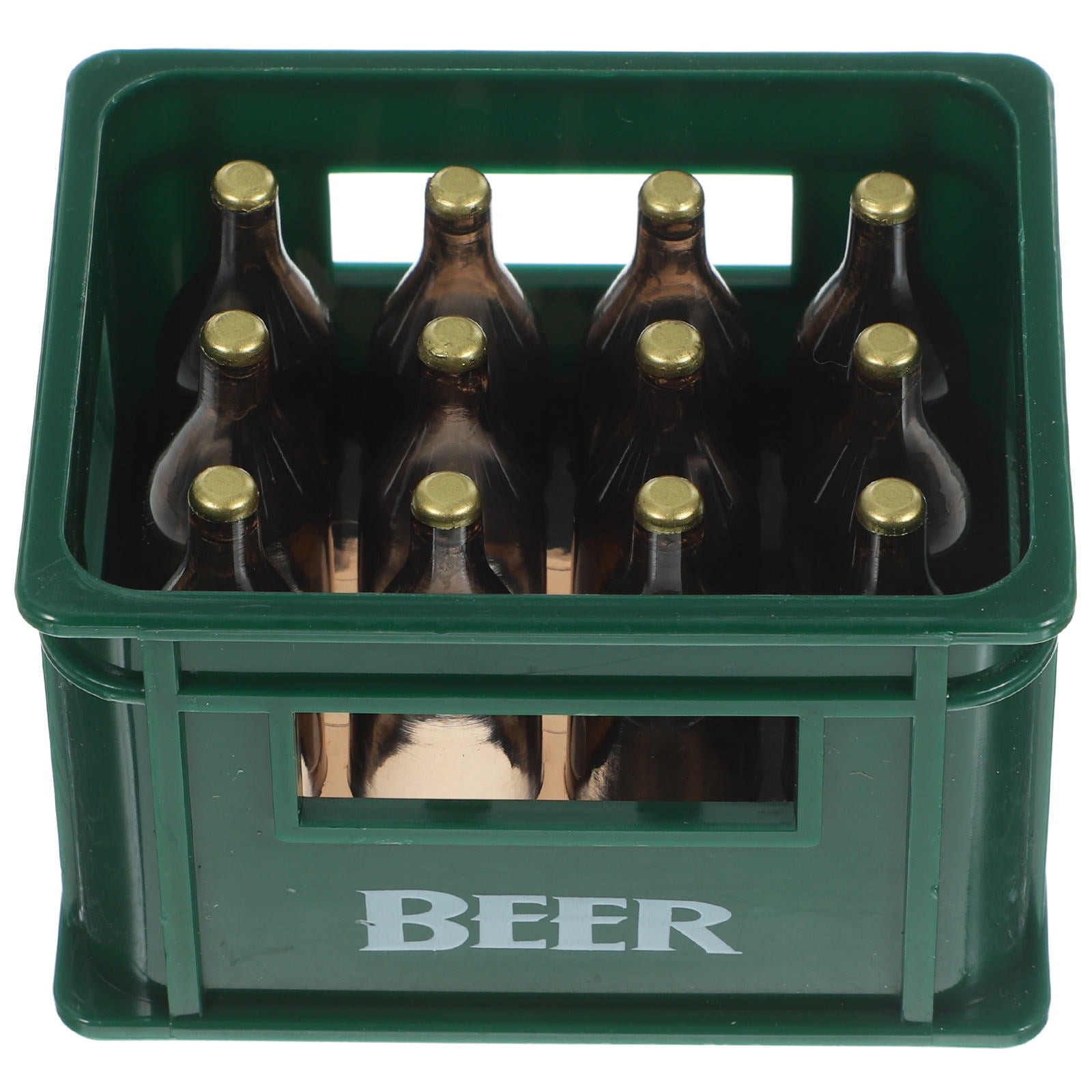 Niceauty 1Pack Mini Beer Box Statue Green Resin Plastic Rectangular ...