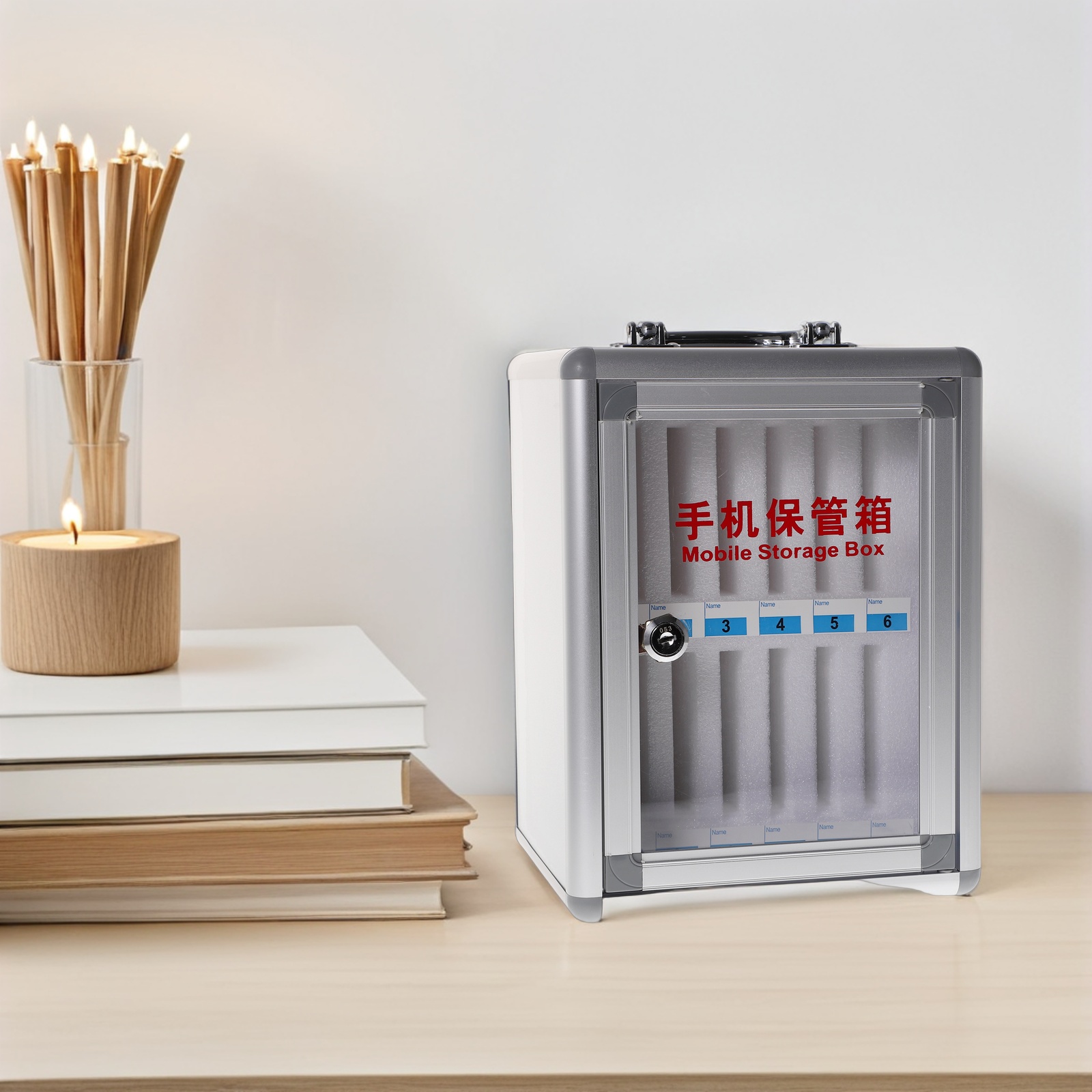 Niceauty 1Set Cell Phone Storage Cabinet With Lock For General Users In ...