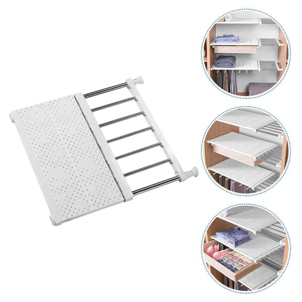 Niceauty 1Set Storage Rack Shelf Separators in Closet White Stackable ...