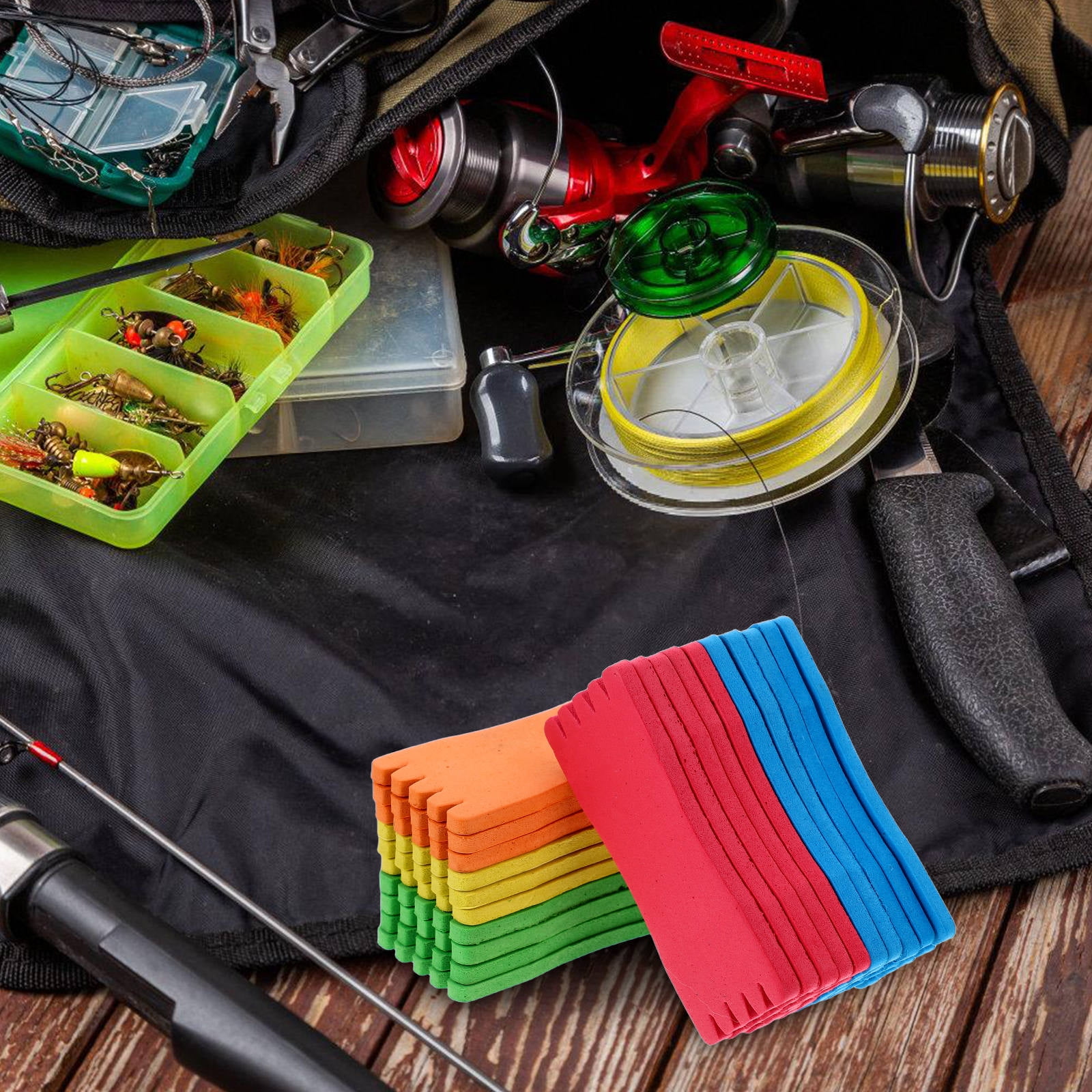 Niceauty 20Pack Fishing Winder EVA Foam Assorted Color For Fishing Gear ...