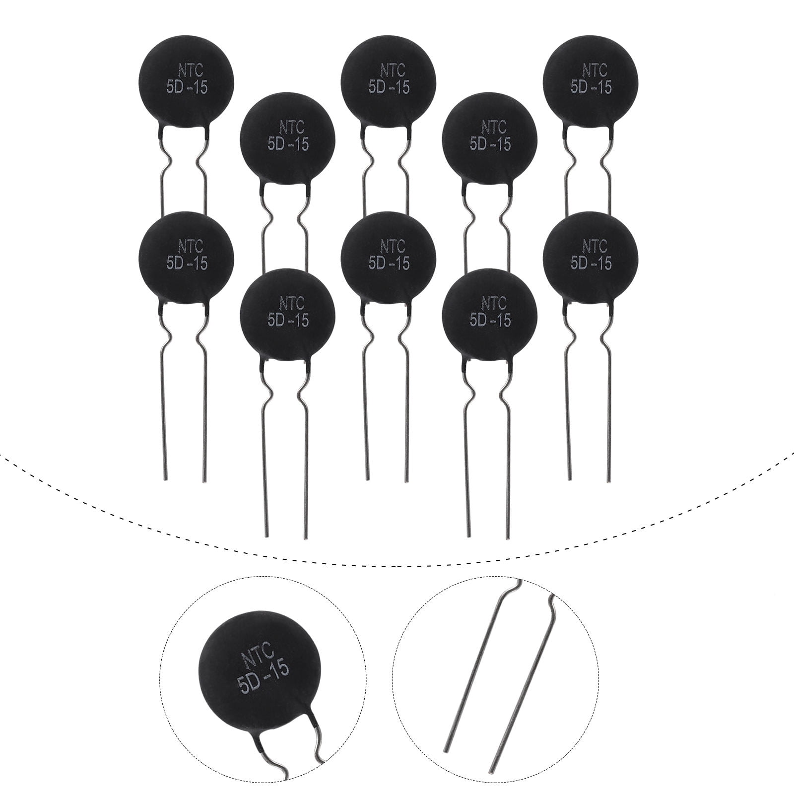 Niceauty Ntc Thermistor Thermal Resistor 20Pcs 1.8x0.6x0.1In - Walmart.com