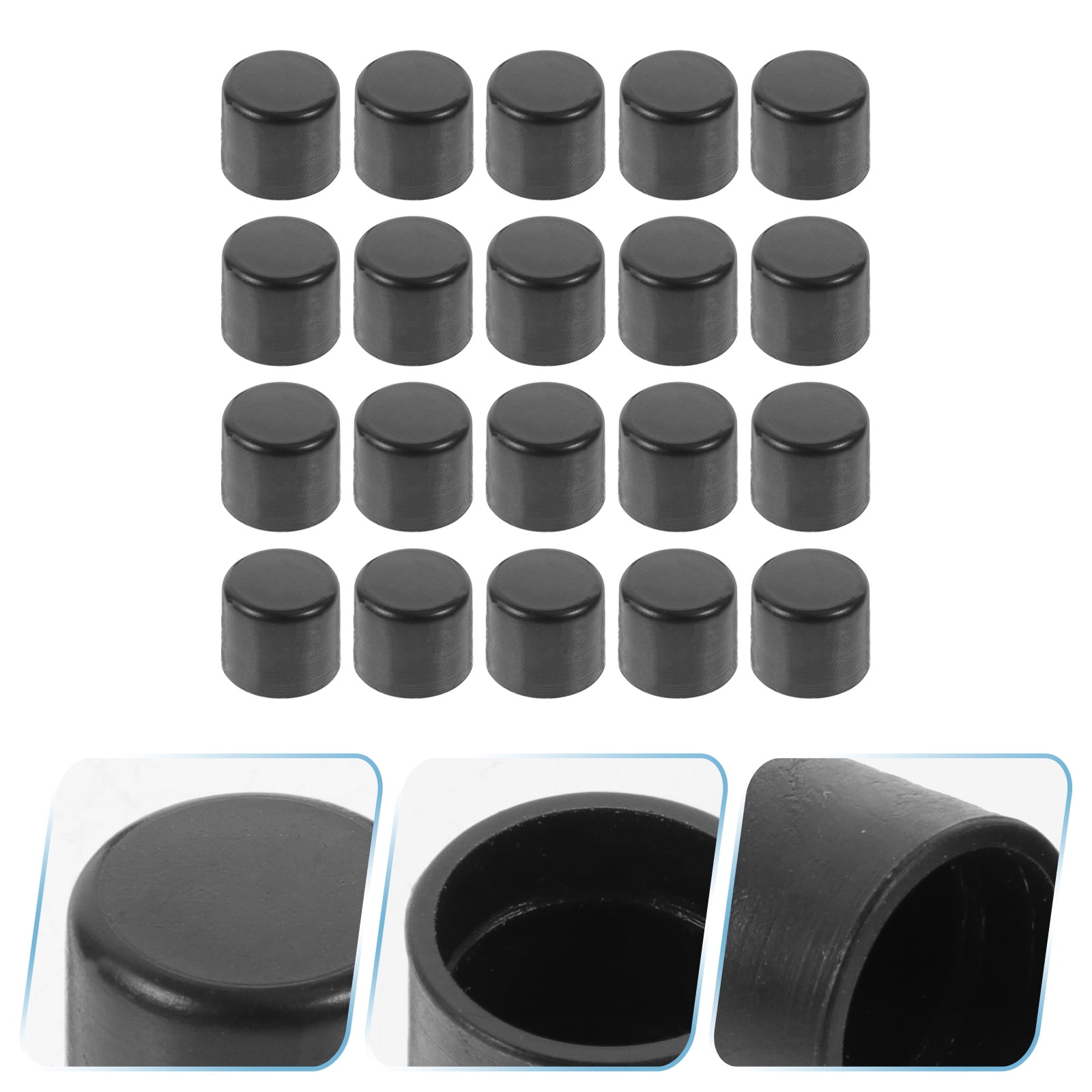 Niceauty 20pcs Foosball Safety End Caps Plastic Round Covers for Owners ...