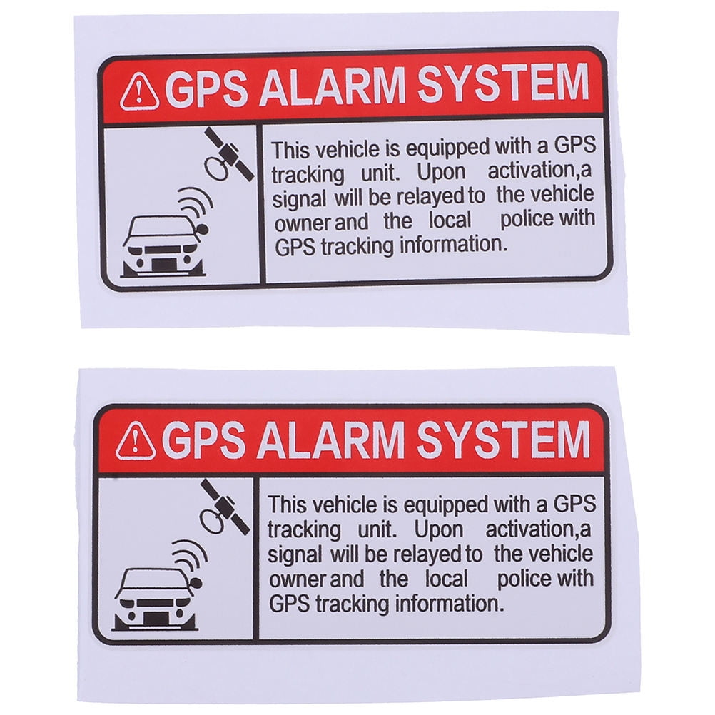 Niceauty Warning Gps Alarm System Car Stickers Assorted Color Vehicle ...