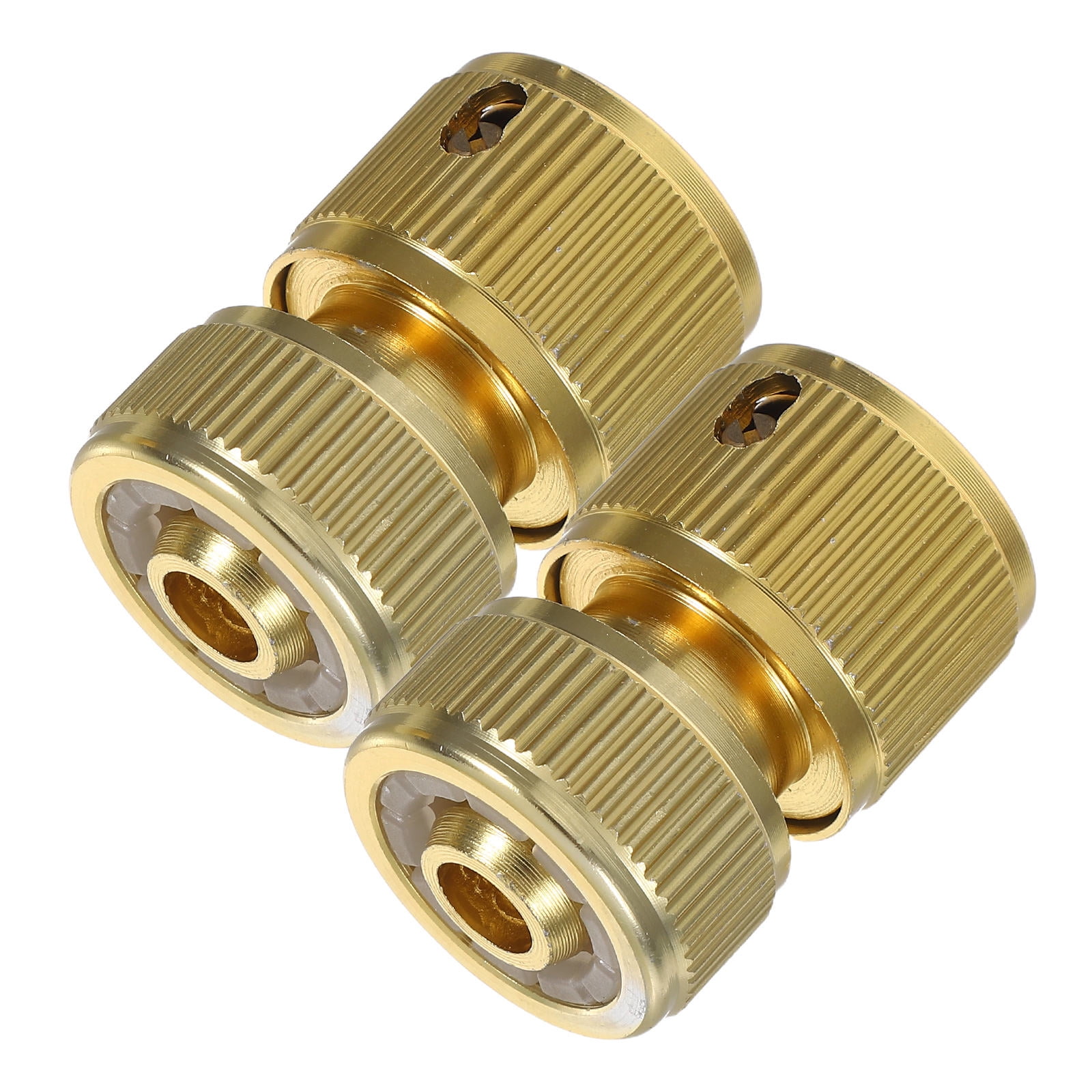 Niceauty 2Pcs Golden Water Hose Connector Water Supply Line Adapter ...