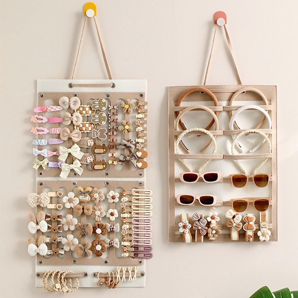 Niceauty 2Pcs Hanging Hair Bow Organizer Rack for Headband and Jewelry ...
